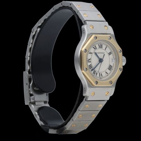 Pre-owned Cartier watch | Santos Octagon Yellow Gold 18K Et Steel ...